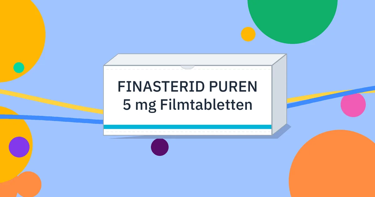 Symbolbild: Packung mit der Aufschrift FINASTERID PUREN 5 mg Filmtabletten (PZN 11354586) – Verfügbarkeit und Bezug in Apotheken in Frankfurt am Main