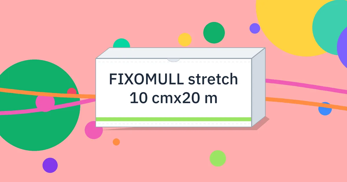Symbolbild: Packung mit der Aufschrift FIXOMULL stretch 10 cmx20 m (PZN 17383838) – Verfügbarkeit und Bezug in Apotheken in Frankfurt am Main