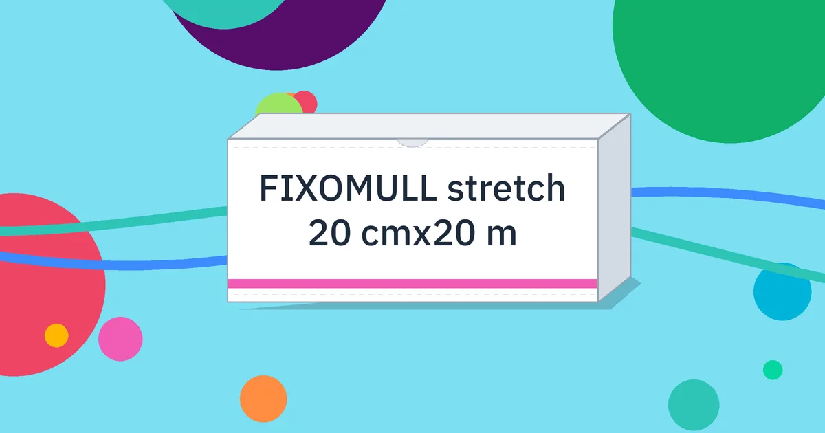 Symbolbild: Packung mit der Aufschrift FIXOMULL stretch 20 cmx20 m (PZN 04919295) – Verfügbarkeit und Bezug in Apotheken in Frankfurt am Main