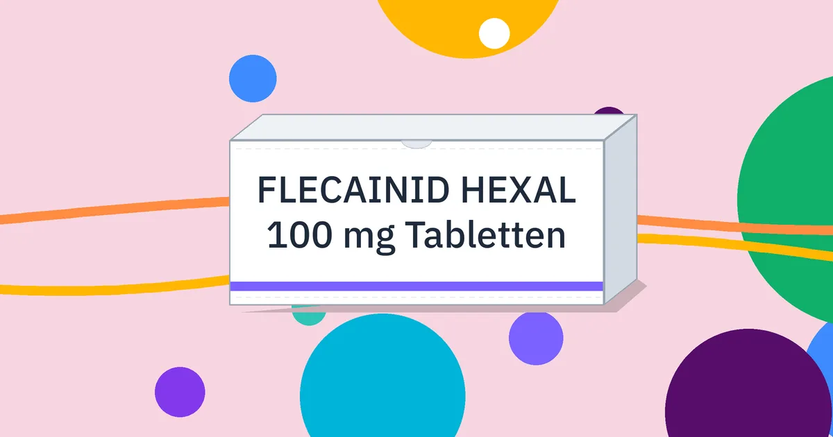Symbolbild: Packung mit der Aufschrift FLECAINID HEXAL 100 mg Tabletten (PZN 00639943) – Verfügbarkeit und Bezug in Apotheken in Frankfurt am Main