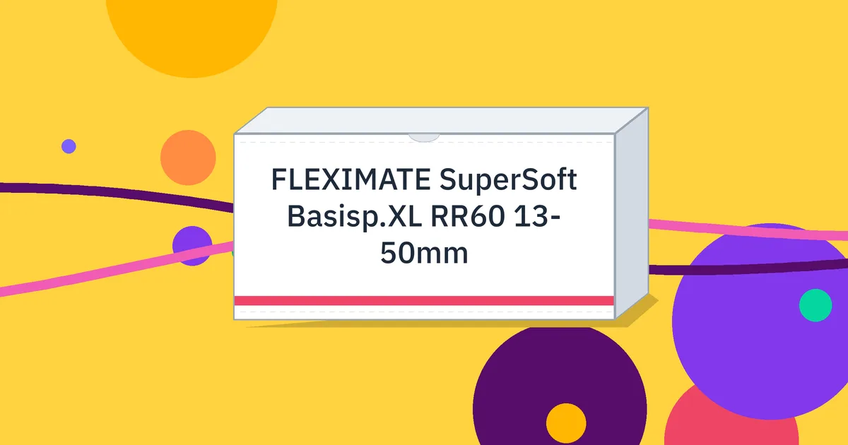 Symbolbild: Packung mit der Aufschrift FLEXIMATE SuperSoft Basisp.XL RR60 13-50mm (PZN 09070120) – Verfügbarkeit und Bezug in Apotheken in Frankfurt am Main