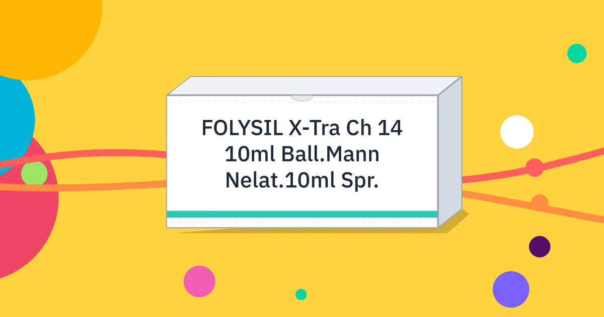 Symbolbild: Packung mit der Aufschrift FOLYSIL X-Tra Ch 14 10ml Ball.Mann Nelat.10ml Spr. (PZN 17998310) – Verfügbarkeit und Bezug in Apotheken in Frankfurt am Main