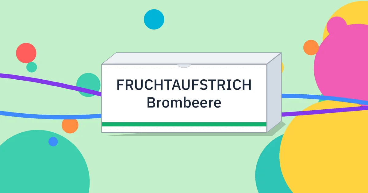 Symbolbild: Packung mit der Aufschrift FRUCHTAUFSTRICH Brombeere (PZN 09724225) – Verfügbarkeit und Bezug in Apotheken in Frankfurt am Main