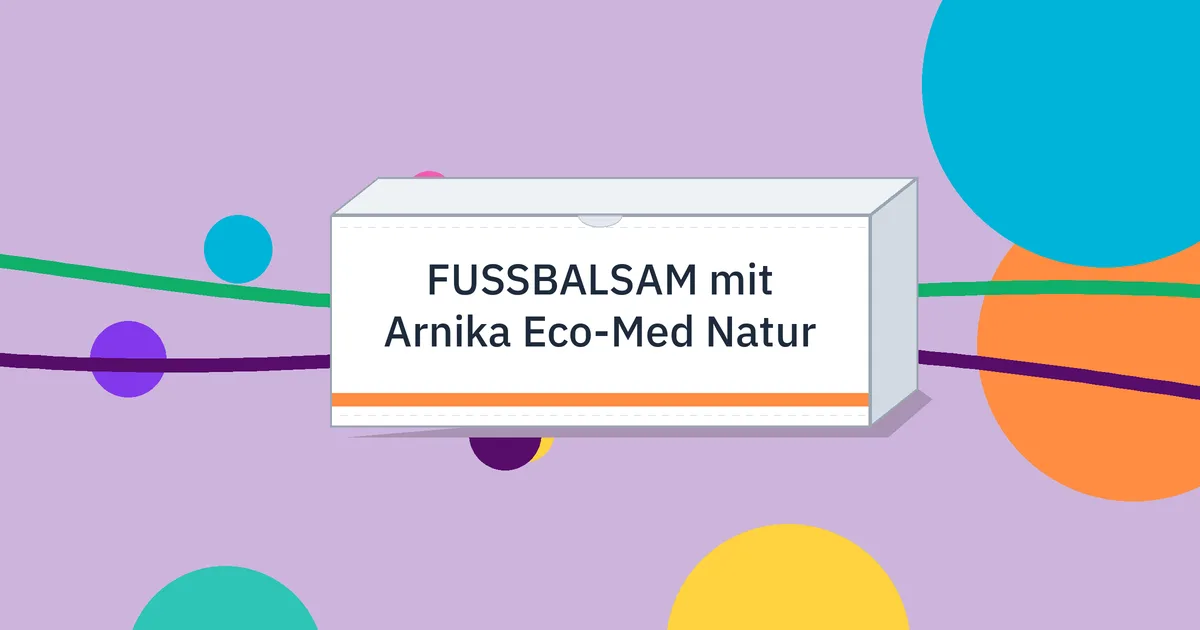Symbolbild: Packung mit der Aufschrift FUSSBALSAM mit Arnika Eco-Med Natur (PZN 20327192) – Verfügbarkeit und Bezug in Apotheken in Frankfurt am Main