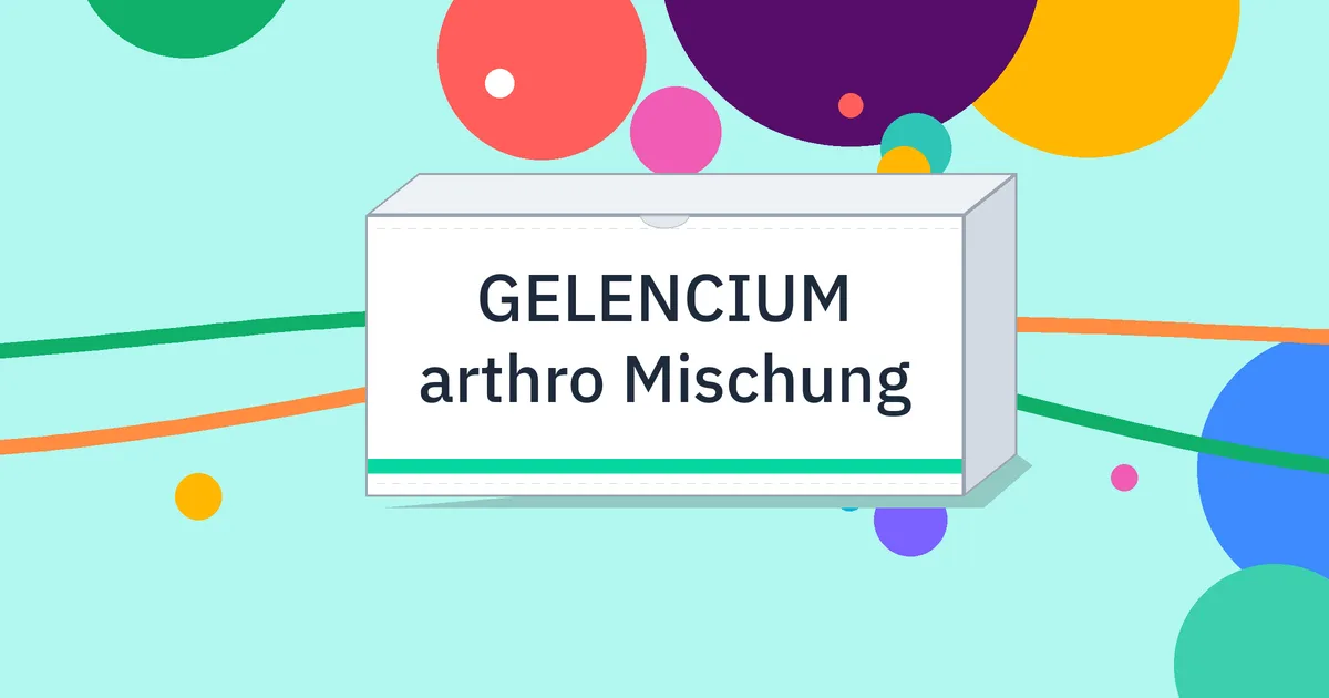 Symbolbild: Packung mit der Aufschrift GELENCIUM arthro Mischung (PZN 14309132) – Verfügbarkeit und Bezug in Apotheken in Frankfurt am Main