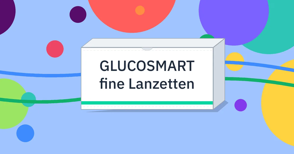 Symbolbild: Packung mit der Aufschrift GLUCOSMART fine Lanzetten (PZN 20548993) – Verfügbarkeit und Bezug in Apotheken in Frankfurt am Main