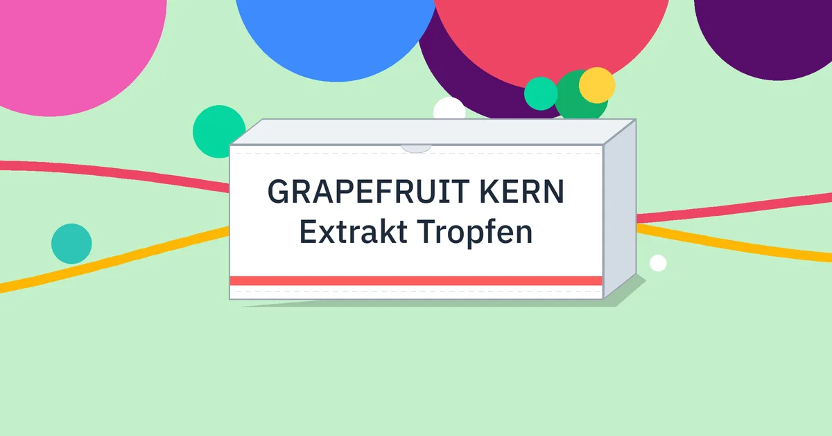 Symbolbild: Packung mit der Aufschrift GRAPEFRUIT KERN Extrakt Tropfen (PZN 20700923) – Verfügbarkeit und Bezug in Apotheken in Frankfurt am Main