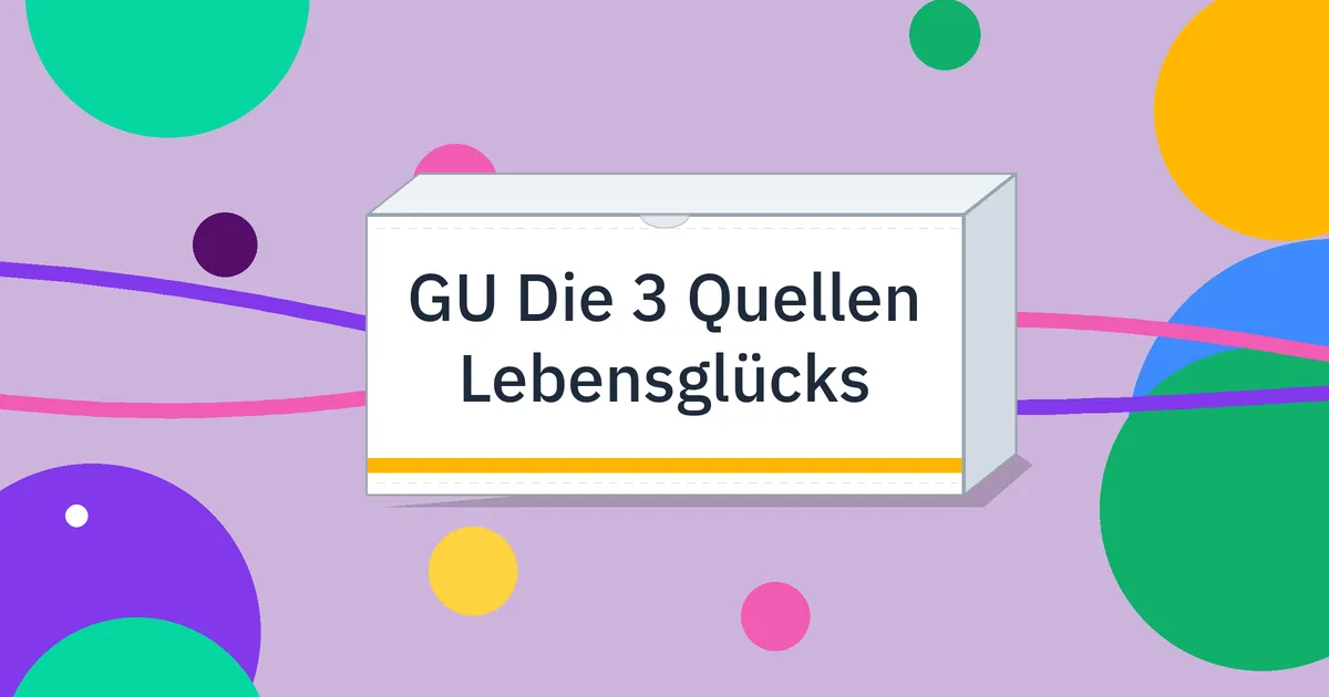 Symbolbild: Packung mit der Aufschrift GU Die 3 Quellen Lebensglücks (PZN 17061394) – Verfügbarkeit und Bezug in Apotheken in Frankfurt am Main