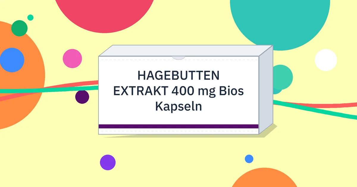 Symbolbild: Packung mit der Aufschrift HAGEBUTTEN EXTRAKT 400 mg Bios Kapseln (PZN 01994178) – Verfügbarkeit und Bezug in Apotheken in Frankfurt am Main
