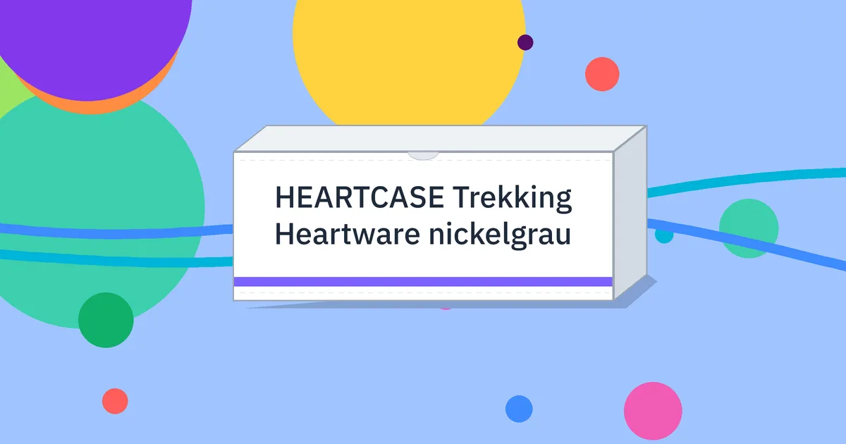 Symbolbild: Packung mit der Aufschrift HEARTCASE Trekking Heartware nickelgrau (PZN 18500157) – Verfügbarkeit und Bezug in Apotheken in Frankfurt am Main