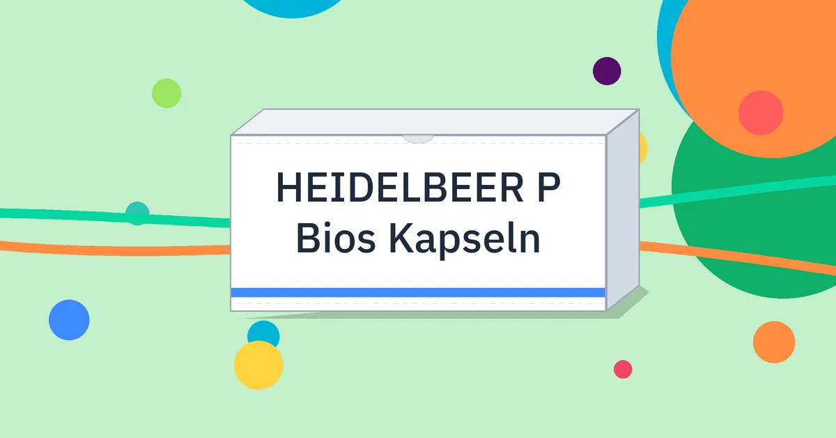 Symbolbild: Packung mit der Aufschrift HEIDELBEER P Bios Kapseln (PZN 02184493) – Verfügbarkeit und Bezug in Apotheken in Frankfurt am Main