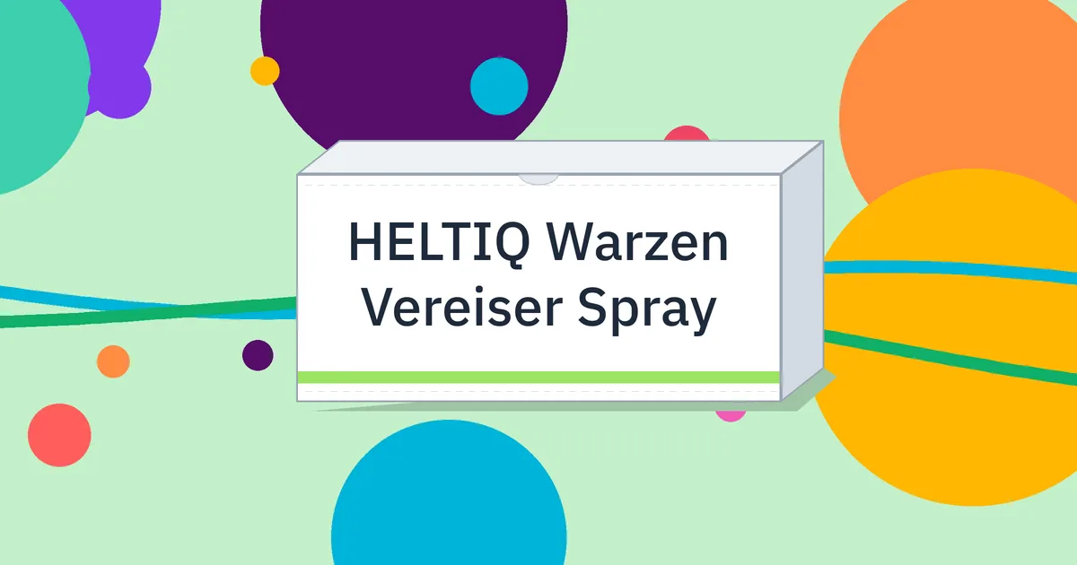 Symbolbild: Packung mit der Aufschrift HELTIQ Warzen Vereiser Spray (PZN 18387867) – Verfügbarkeit und Bezug in Apotheken in Frankfurt am Main