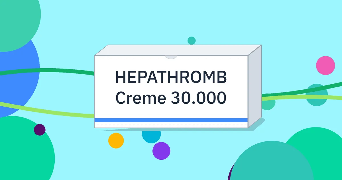 Symbolbild: Packung mit der Aufschrift HEPATHROMB Creme 30.000 (PZN 04090218) – Verfügbarkeit und Bezug in Apotheken in Frankfurt am Main