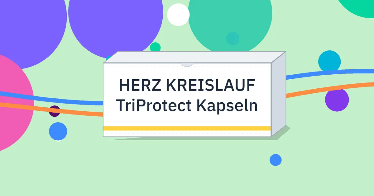 Symbolbild: Packung mit der Aufschrift HERZ KREISLAUF TriProtect Kapseln (PZN 05026599) – Verfügbarkeit und Bezug in Apotheken in Frankfurt am Main