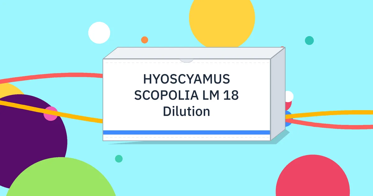 Symbolbild: Packung mit der Aufschrift HYOSCYAMUS SCOPOLIA LM 18 Dilution (PZN 13557767) – Verfügbarkeit und Bezug in Apotheken in Frankfurt am Main