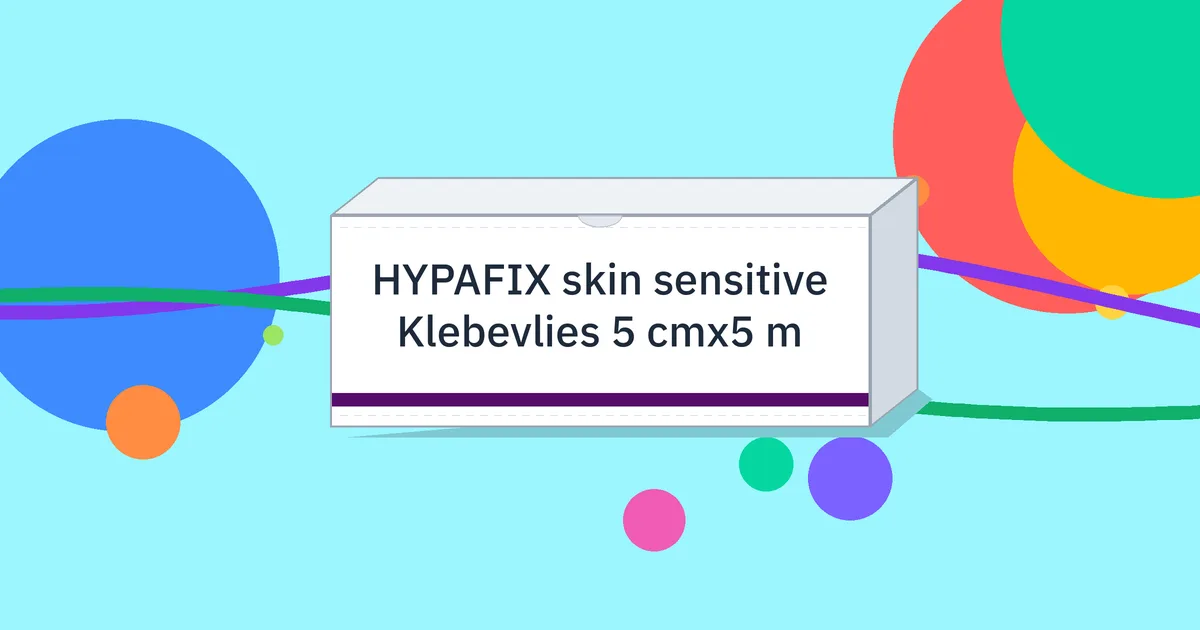 Symbolbild: Packung mit der Aufschrift HYPAFIX skin sensitive Klebevlies 5 cmx5 m (PZN 19701432) – Verfügbarkeit und Bezug in Apotheken in Frankfurt am Main