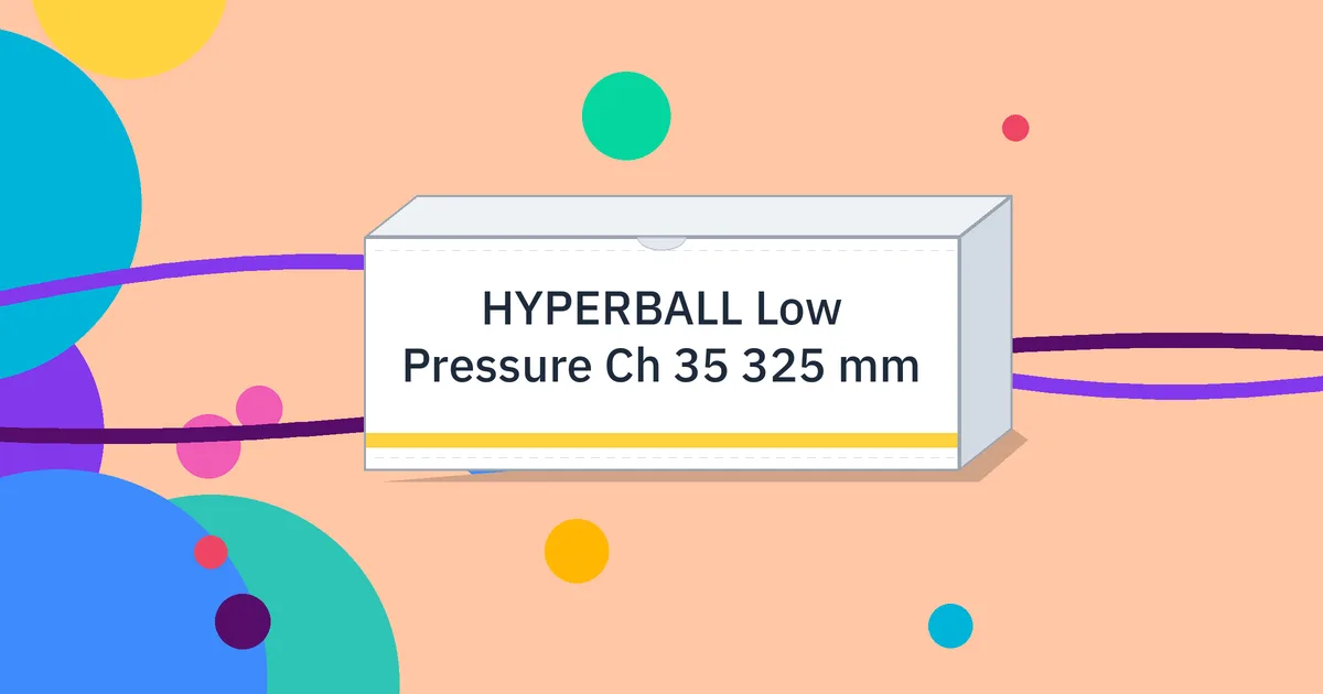 Symbolbild: Packung mit der Aufschrift HYPERBALL Low Pressure Ch 35 325 mm (PZN 00910446) – Verfügbarkeit und Bezug in Apotheken in Frankfurt am Main