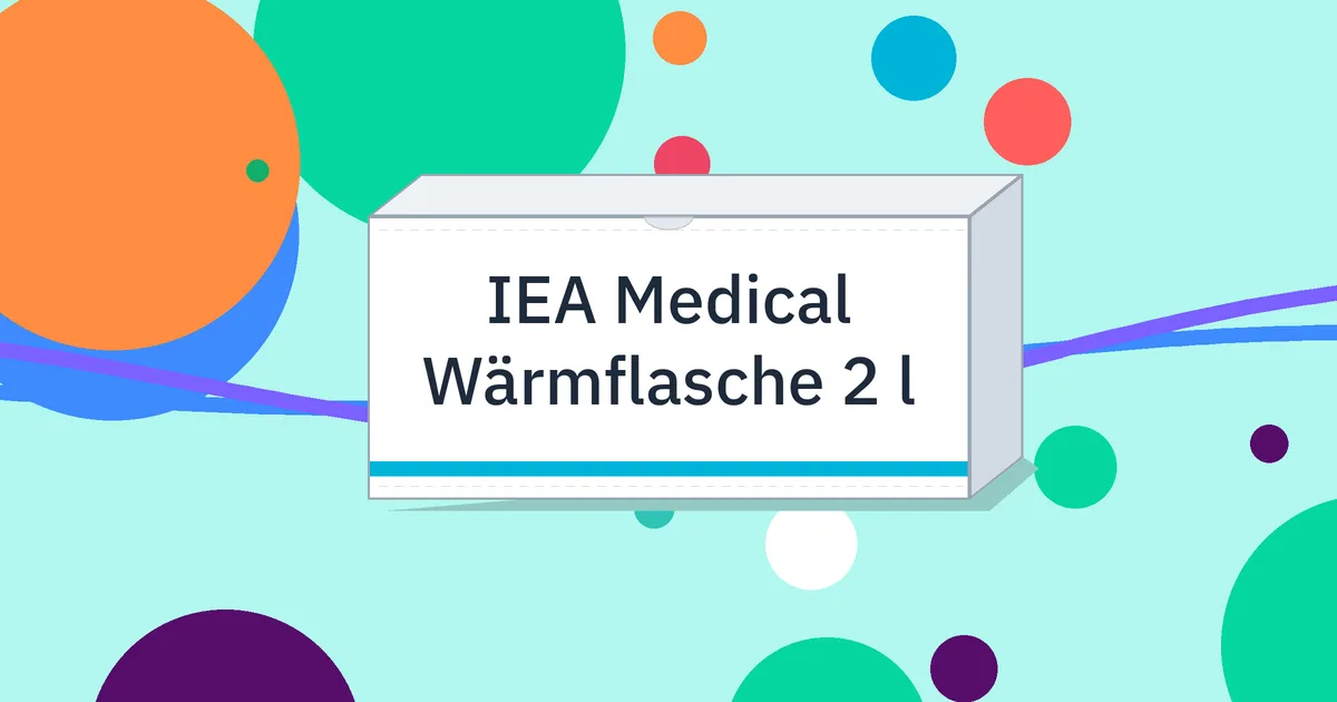Symbolbild: Packung mit der Aufschrift IEA Medical Wärmflasche 2 l (PZN 19109969) – Verfügbarkeit und Bezug in Apotheken in Frankfurt am Main