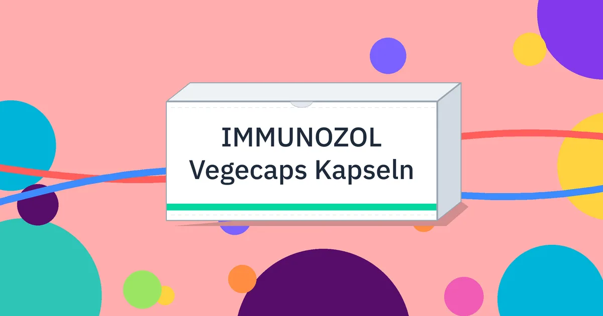 Symbolbild: Packung mit der Aufschrift IMMUNOZOL Vegecaps Kapseln (PZN 18906853) – Verfügbarkeit und Bezug in Apotheken in Frankfurt am Main
