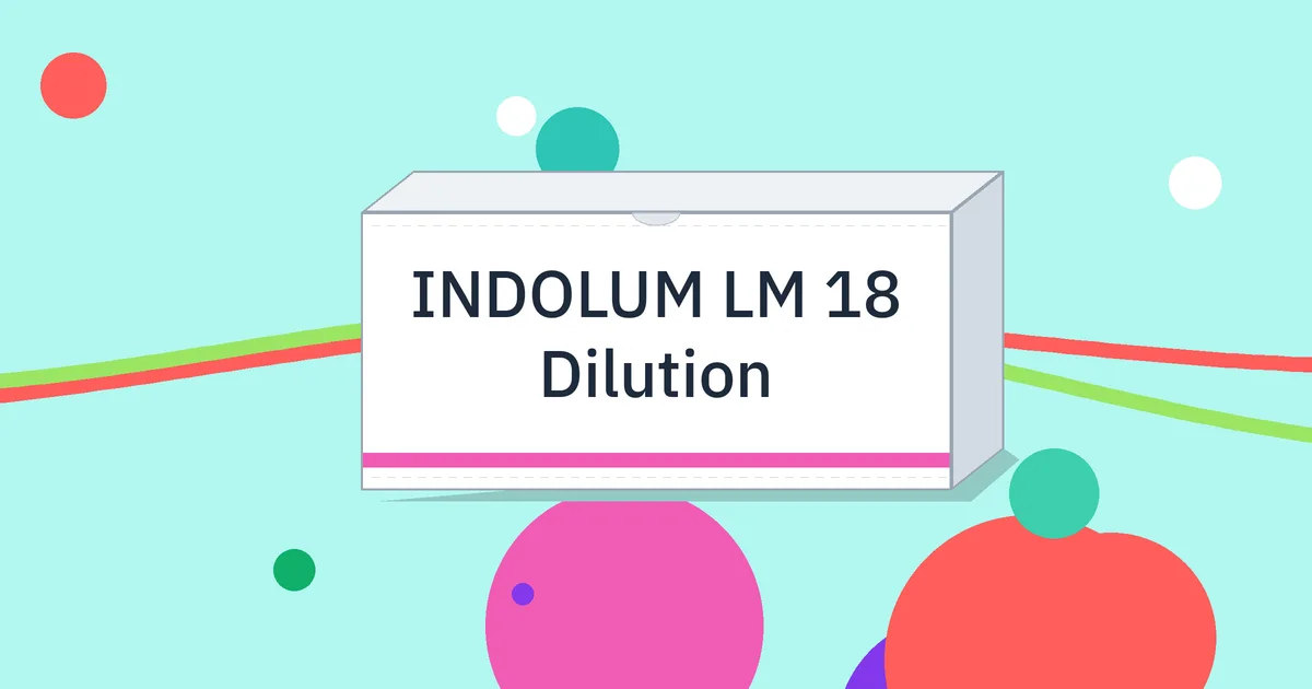 Symbolbild: Packung mit der Aufschrift INDOLUM LM 18 Dilution (PZN 13560060) – Verfügbarkeit und Bezug in Apotheken in Frankfurt am Main