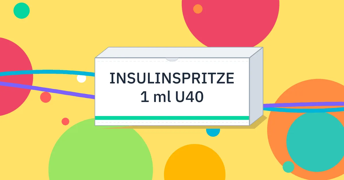 Symbolbild: Packung mit der Aufschrift INSULINSPRITZE 1 ml U40 (PZN 09108420) – Verfügbarkeit und Bezug in Apotheken in Frankfurt am Main