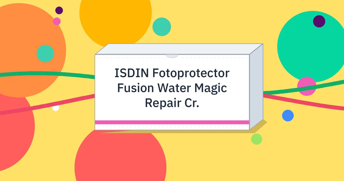 Symbolbild: Packung mit der Aufschrift ISDIN Fotoprotector Fusion Water Magic Repair Cr. (PZN 18874490) – Verfügbarkeit und Bezug in Apotheken in Frankfurt am Main