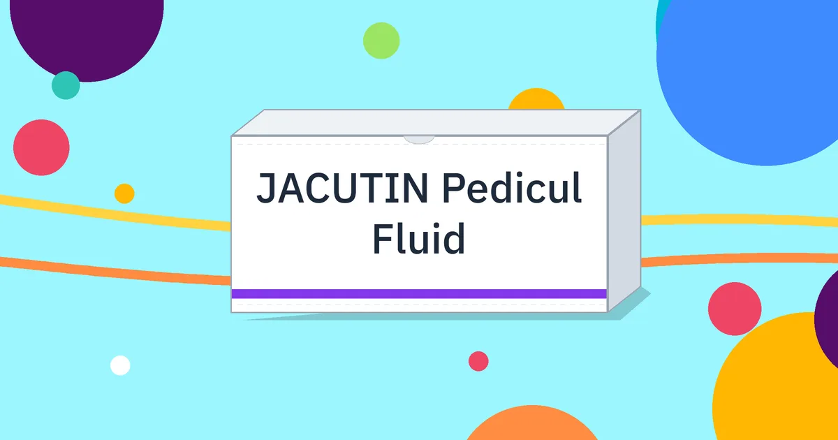 Symbolbild: Packung mit der Aufschrift JACUTIN Pedicul Fluid (PZN 02296826) – Verfügbarkeit und Bezug in Apotheken in Frankfurt am Main