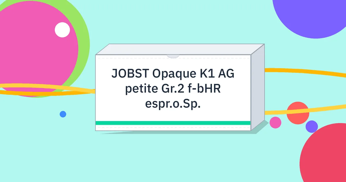 Symbolbild: Packung mit der Aufschrift JOBST Opaque K1 AG petite Gr.2 f-bHR espr.o.Sp. (PZN 16270440) – Verfügbarkeit und Bezug in Apotheken in Frankfurt am Main