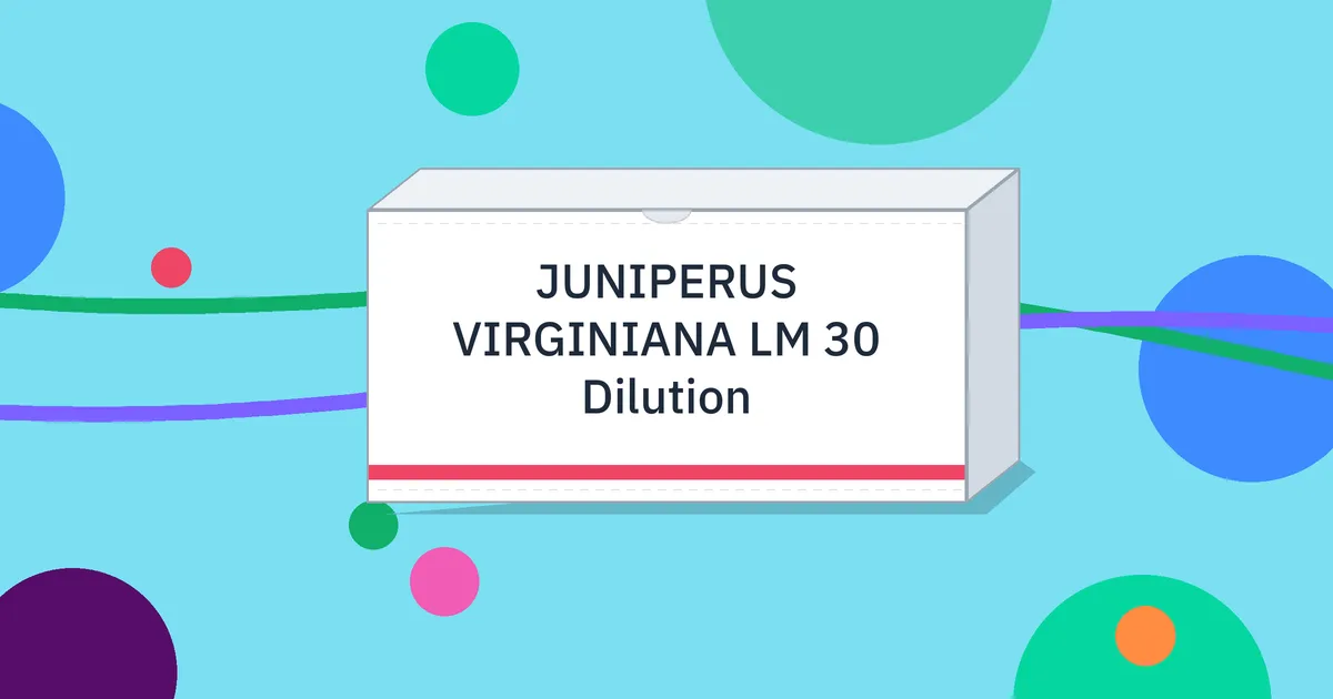 Symbolbild: Packung mit der Aufschrift JUNIPERUS VIRGINIANA LM 30 Dilution (PZN 13565318) – Verfügbarkeit und Bezug in Apotheken in Frankfurt am Main