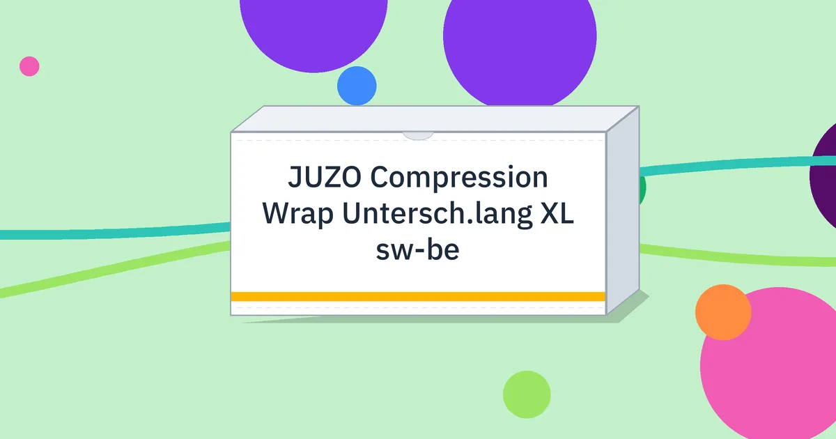 Symbolbild: Packung mit der Aufschrift JUZO Compression Wrap Untersch.lang XL sw-be (PZN 13580588) – Verfügbarkeit und Bezug in Apotheken in Frankfurt am Main