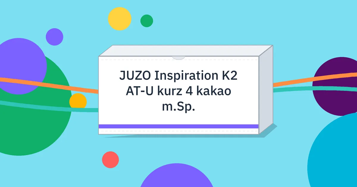 Symbolbild: Packung mit der Aufschrift JUZO Inspiration K2 AT-U kurz 4 kakao m.Sp. (PZN 14929283) – Verfügbarkeit und Bezug in Apotheken in Frankfurt am Main