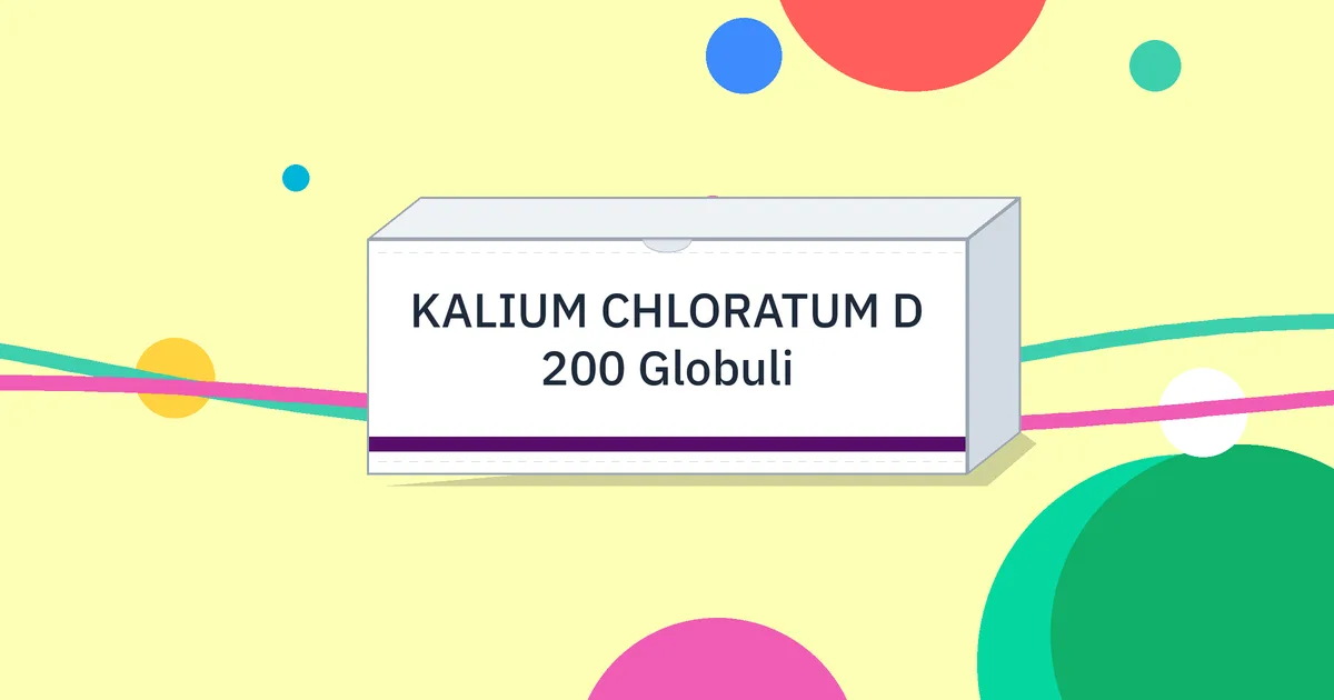 Symbolbild: Packung mit der Aufschrift KALIUM CHLORATUM D 200 Globuli (PZN 00000922) – Verfügbarkeit und Bezug in Apotheken in Frankfurt am Main