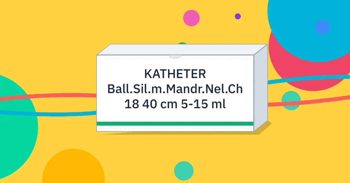 Symbolbild: Packung mit der Aufschrift KATHETER Ball.Sil.m.Mandr.Nel.Ch 18 40 cm 5-15 ml (PZN 06830493) – Verfügbarkeit und Bezug in Apotheken in Frankfurt am Main