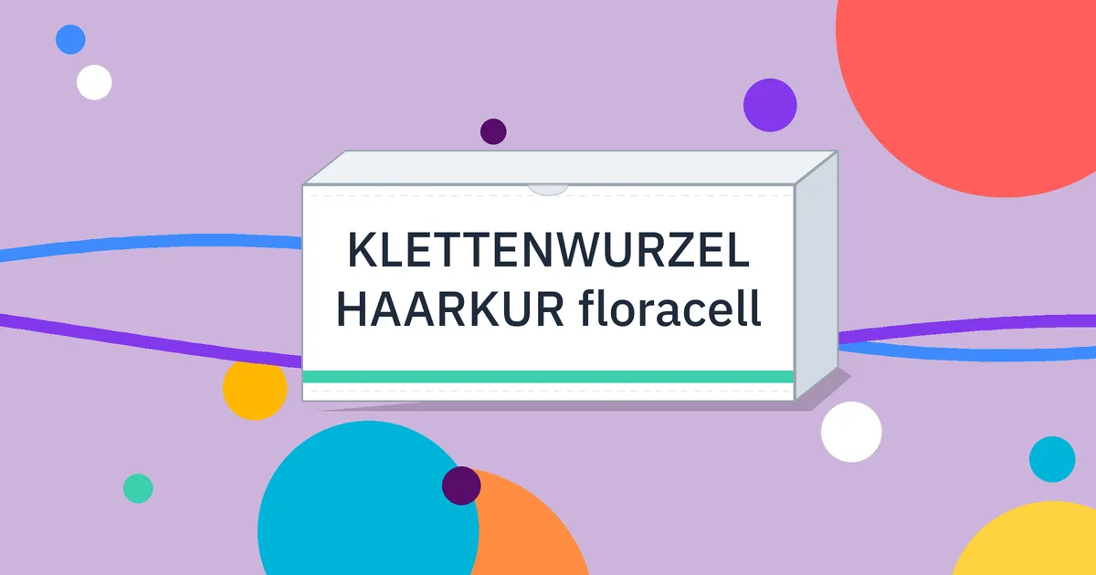 Symbolbild: Packung mit der Aufschrift KLETTENWURZEL HAARKUR floracell (PZN 02244775) – Verfügbarkeit und Bezug in Apotheken in Frankfurt am Main