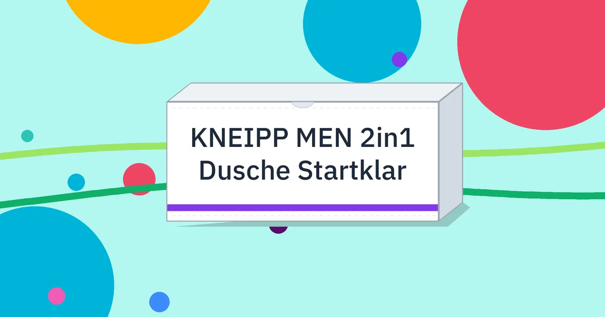 Symbolbild: Packung mit der Aufschrift KNEIPP MEN 2in1 Dusche Startklar (PZN 17855817) – Verfügbarkeit und Bezug in Apotheken in Frankfurt am Main