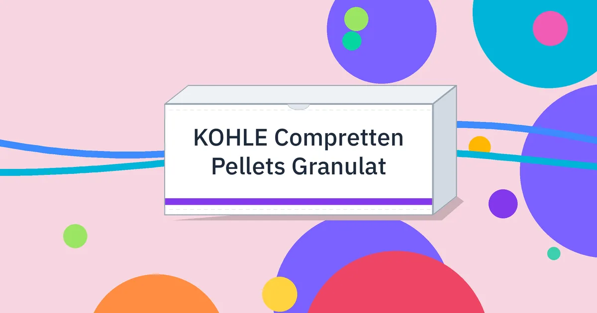 Symbolbild: Packung mit der Aufschrift KOHLE Compretten Pellets Granulat (PZN 20184781) – Verfügbarkeit und Bezug in Apotheken in Frankfurt am Main