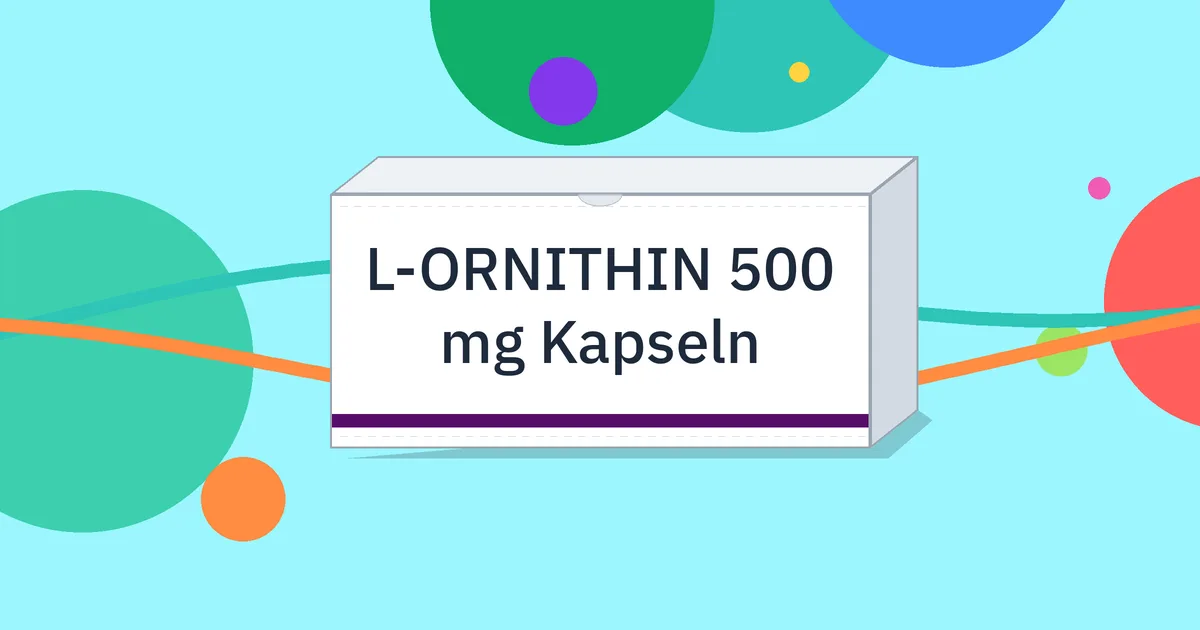 Symbolbild: Packung mit der Aufschrift L-ORNITHIN 500 mg Kapseln (PZN 06438246) – Verfügbarkeit und Bezug in Apotheken in Frankfurt am Main