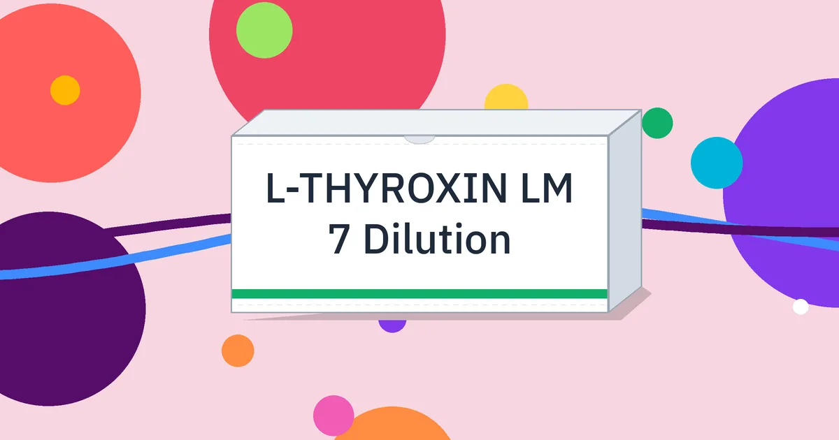 Symbolbild: Packung mit der Aufschrift L-THYROXIN LM 7 Dilution (PZN 12928428) – Verfügbarkeit und Bezug in Apotheken in Frankfurt am Main