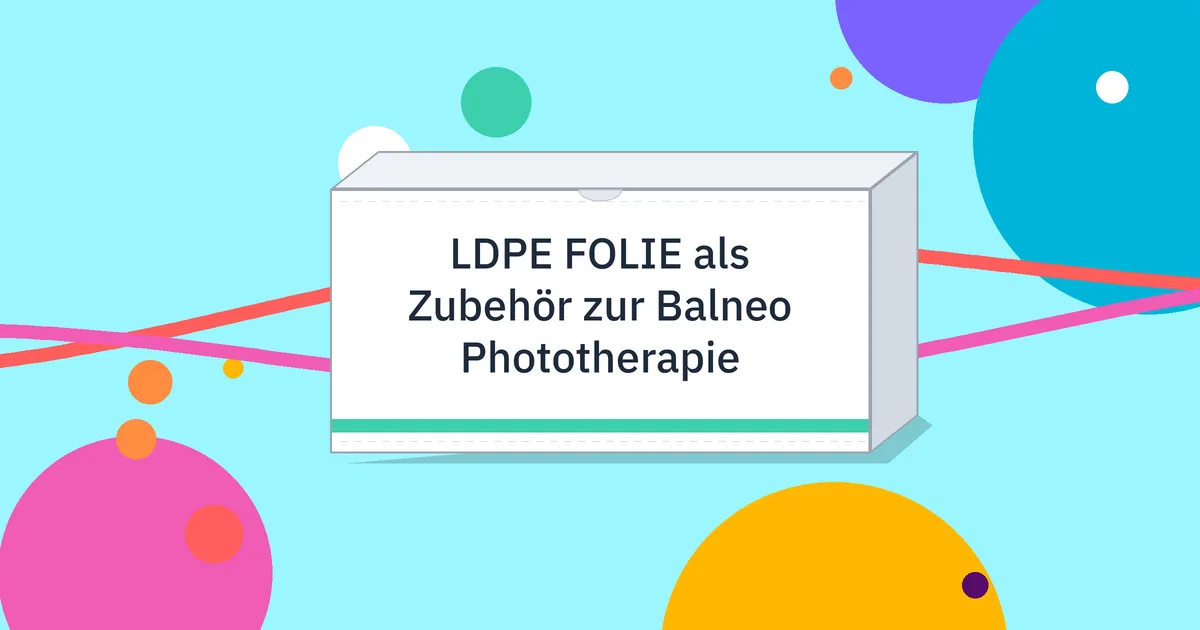 Symbolbild: Packung mit der Aufschrift LDPE FOLIE als Zubehör zur Balneo Phototherapie (PZN 04306144) – Verfügbarkeit und Bezug in Apotheken in Frankfurt am Main