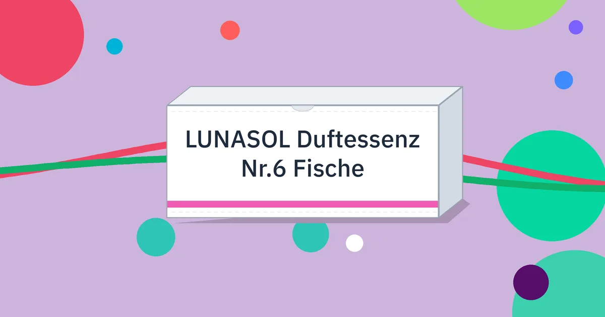Symbolbild: Packung mit der Aufschrift LUNASOL Duftessenz Nr.6 Fische (PZN 20060429) – Verfügbarkeit und Bezug in Apotheken in Frankfurt am Main