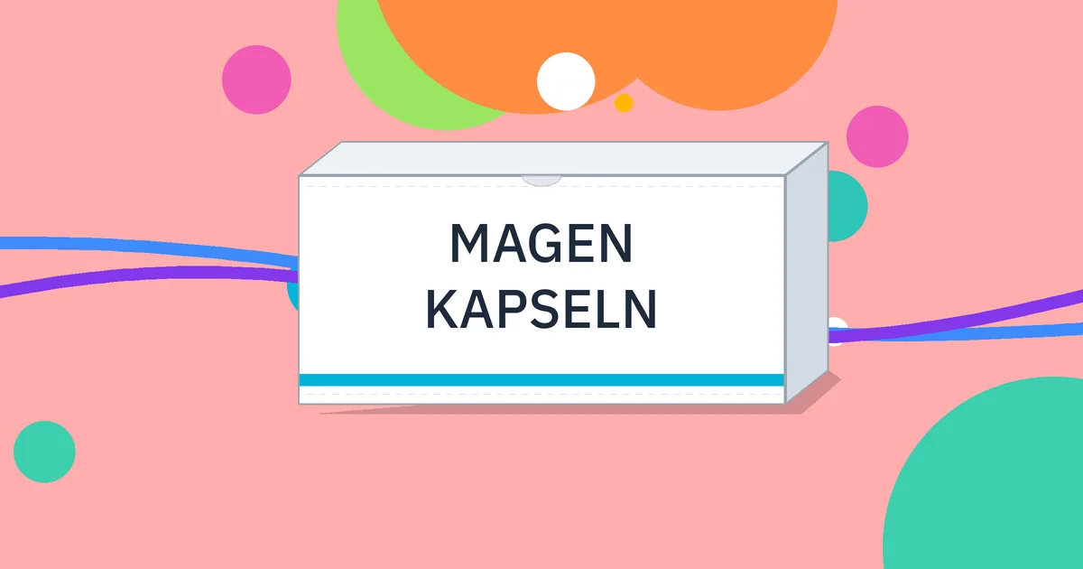 Symbolbild: Packung mit der Aufschrift MAGEN KAPSELN (PZN 15576160) – Verfügbarkeit und Bezug in Apotheken in Frankfurt am Main