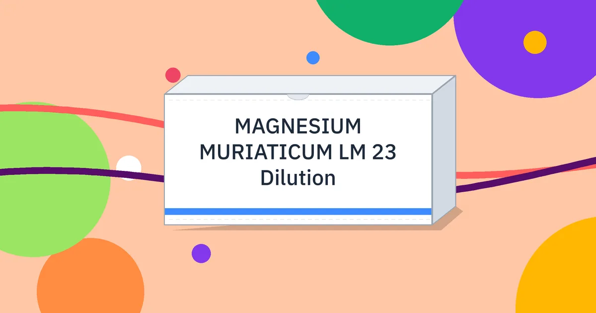 Symbolbild: Packung mit der Aufschrift MAGNESIUM MURIATICUM LM 23 Dilution (PZN 12938941) – Verfügbarkeit und Bezug in Apotheken in Frankfurt am Main