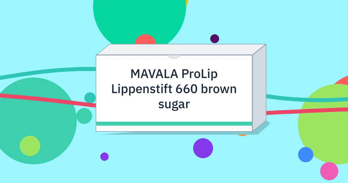 Symbolbild: Packung mit der Aufschrift MAVALA ProLip Lippenstift 660 brown sugar (PZN 16496753) – Verfügbarkeit und Bezug in Apotheken in Frankfurt am Main