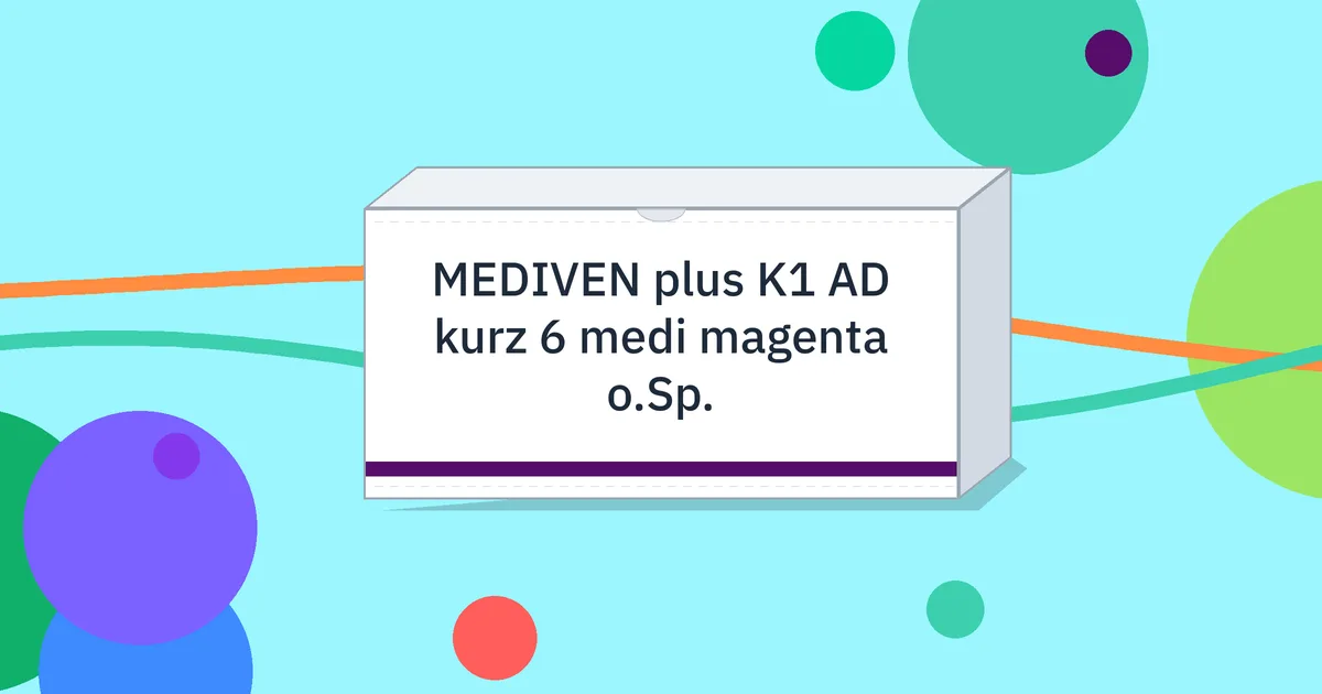 Symbolbild: Packung mit der Aufschrift MEDIVEN plus K1 AD kurz 6 medi magenta o.Sp. (PZN 15044374) – Verfügbarkeit und Bezug in Apotheken in Frankfurt am Main