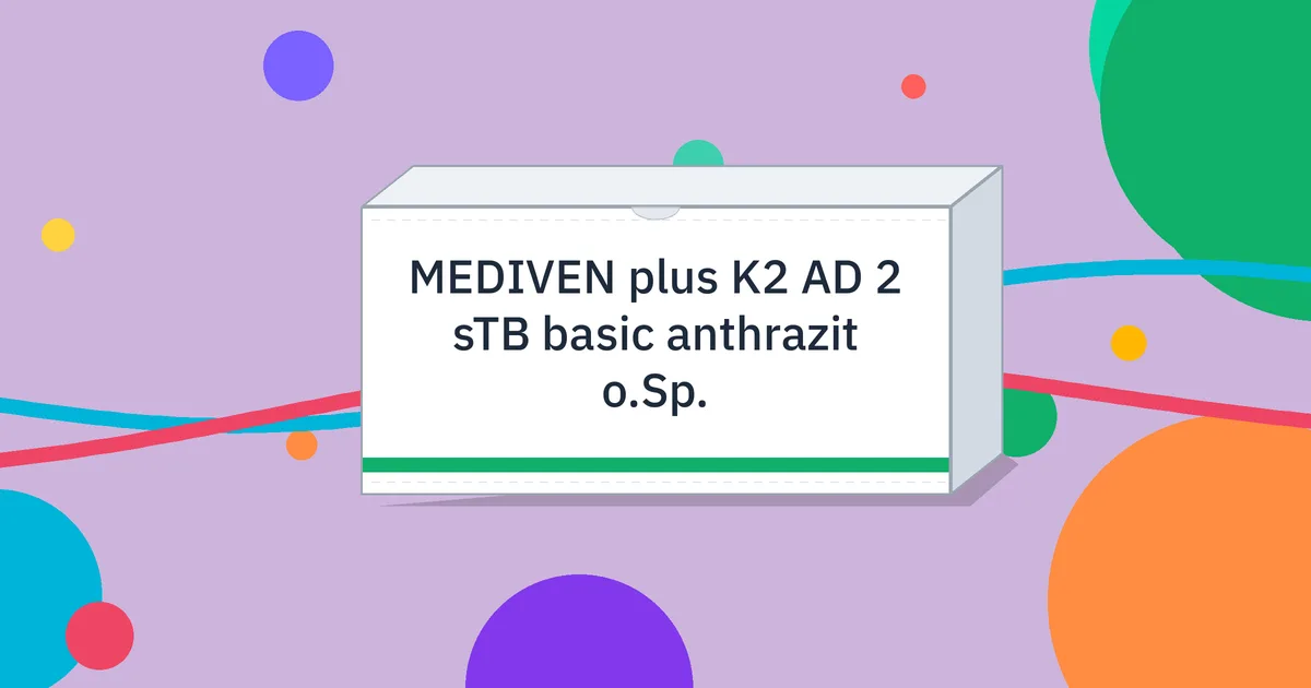 Symbolbild: Packung mit der Aufschrift MEDIVEN plus K2 AD 2 sTB basic anthrazit o.Sp. (PZN 15095236) – Verfügbarkeit und Bezug in Apotheken in Frankfurt am Main