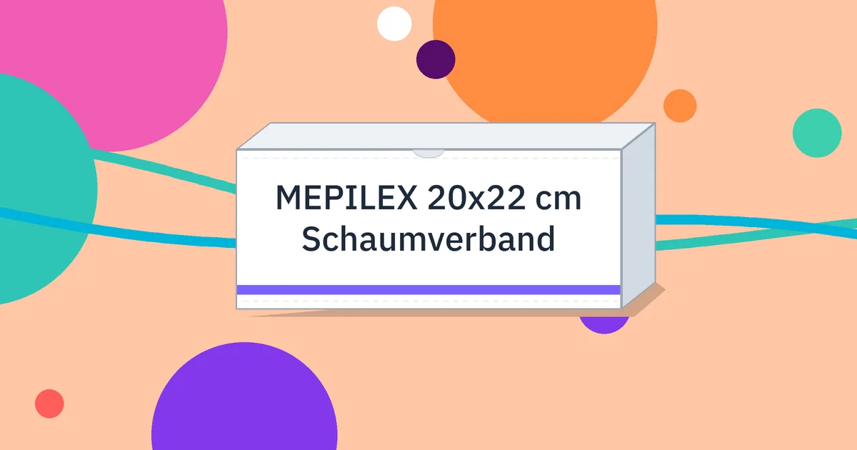 Symbolbild: Packung mit der Aufschrift MEPILEX 20x22 cm Schaumverband (PZN 11152109) – Verfügbarkeit und Bezug in Apotheken in Frankfurt am Main