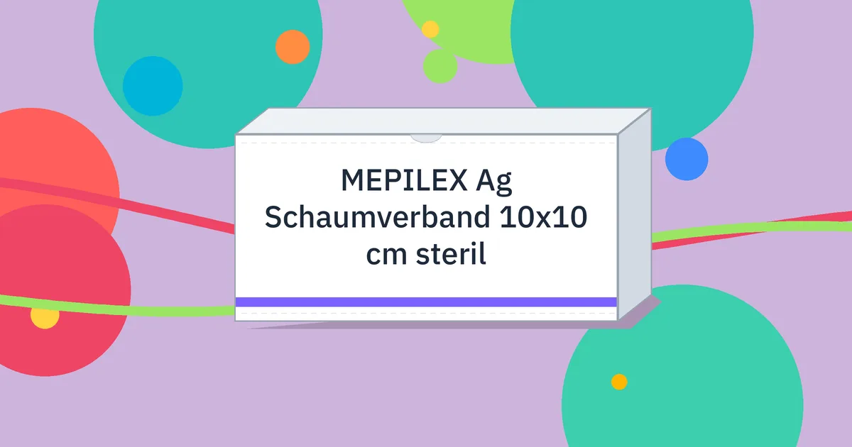 Symbolbild: Packung mit der Aufschrift MEPILEX Ag Schaumverband 10x10 cm steril (PZN 14018512) – Verfügbarkeit und Bezug in Apotheken in Frankfurt am Main