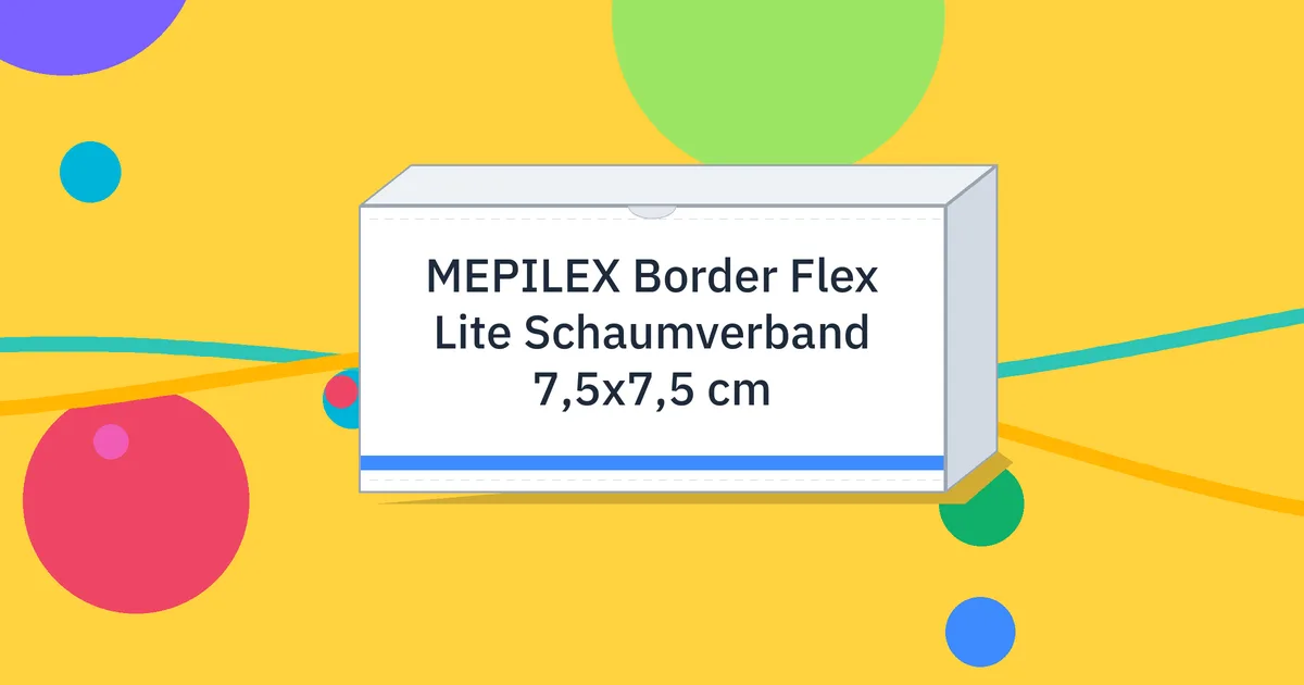 Symbolbild: Packung mit der Aufschrift MEPILEX Border Flex Lite Schaumverband 7,5x7,5 cm (PZN 18718749) – Verfügbarkeit und Bezug in Apotheken in Frankfurt am Main