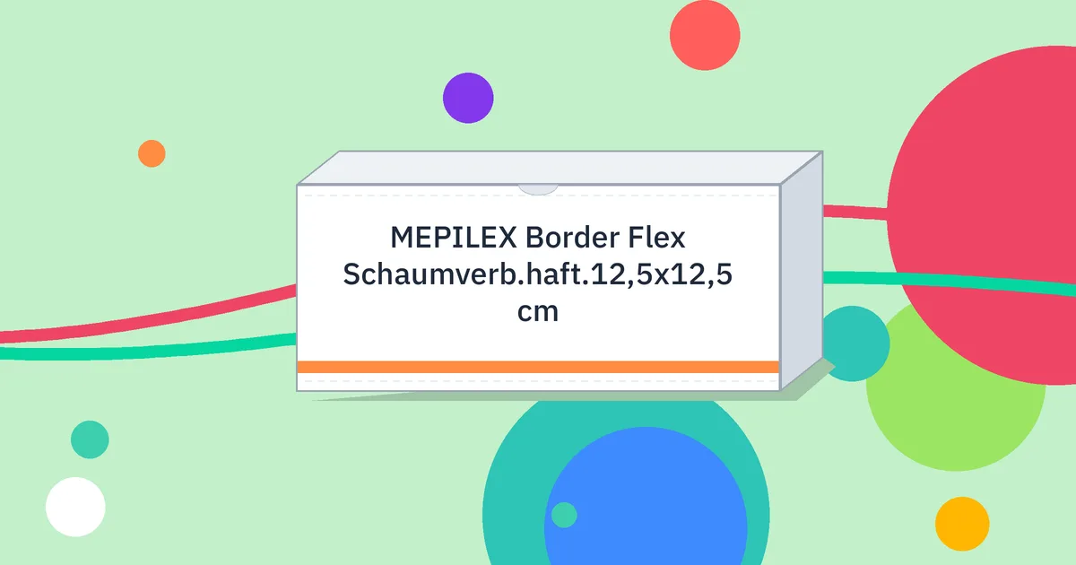 Symbolbild: Packung mit der Aufschrift MEPILEX Border Flex Schaumverb.haft.12,5x12,5 cm (PZN 18719051) – Verfügbarkeit und Bezug in Apotheken in Frankfurt am Main