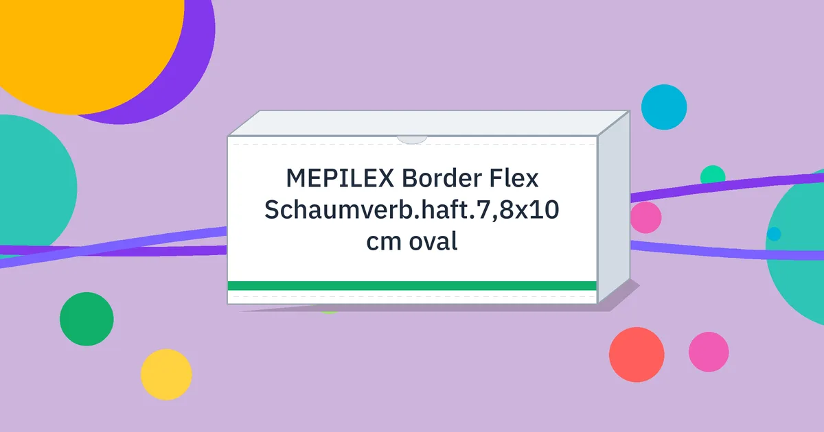 Symbolbild: Packung mit der Aufschrift MEPILEX Border Flex Schaumverb.haft.7,8x10 cm oval (PZN 14335141) – Verfügbarkeit und Bezug in Apotheken in Frankfurt am Main